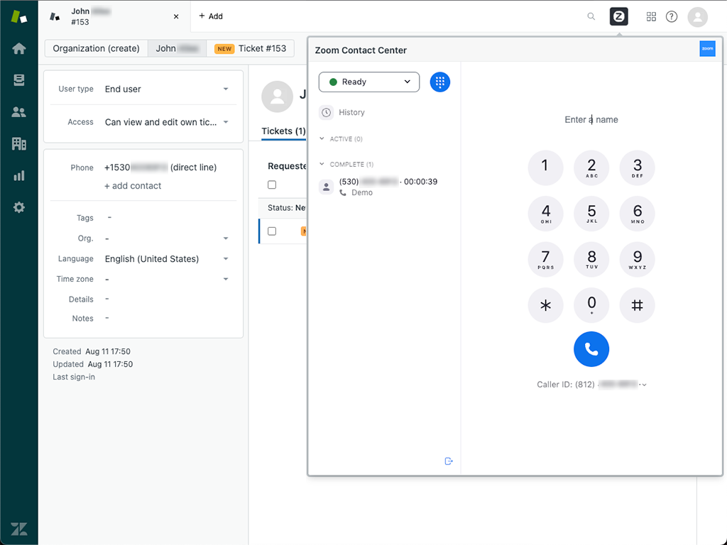 Zoom Contact Center App Integration with Zendesk Support
